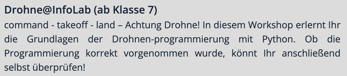 InfoLab Saar | Schülerlabor Informatik an der Universität des Saarlandes